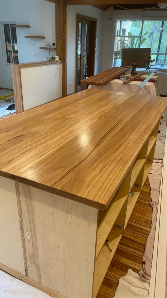 Blackbutt Benchtop 32mm | Rustic World Timbers