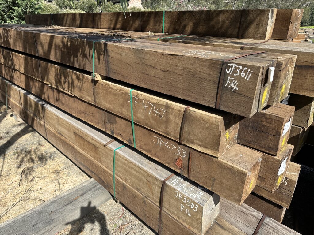 Spotted Gum Posts 250 x 250mm | Rustic World Timbers