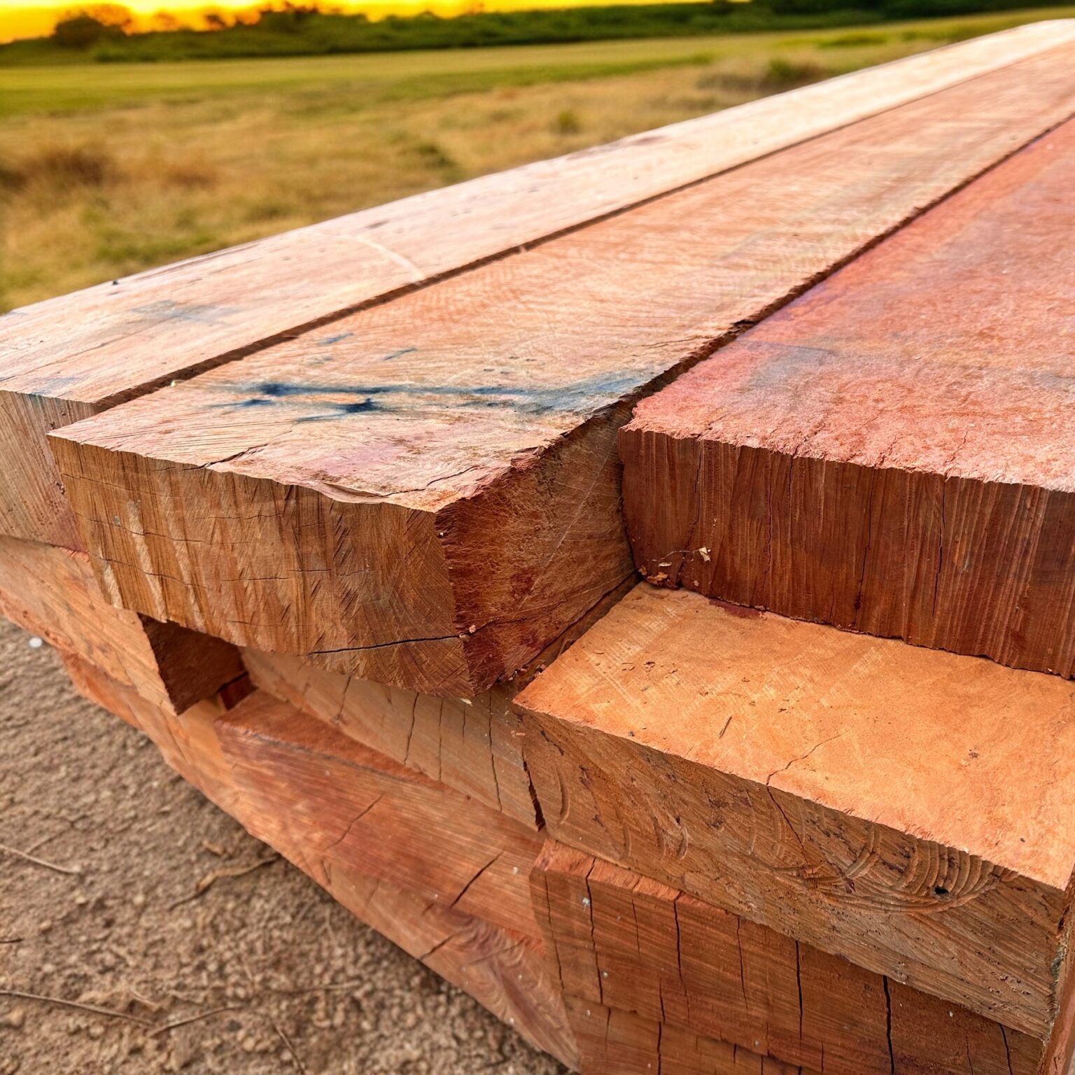 Redgum Sleepers 200 x 50mm | Rustic World Timbers